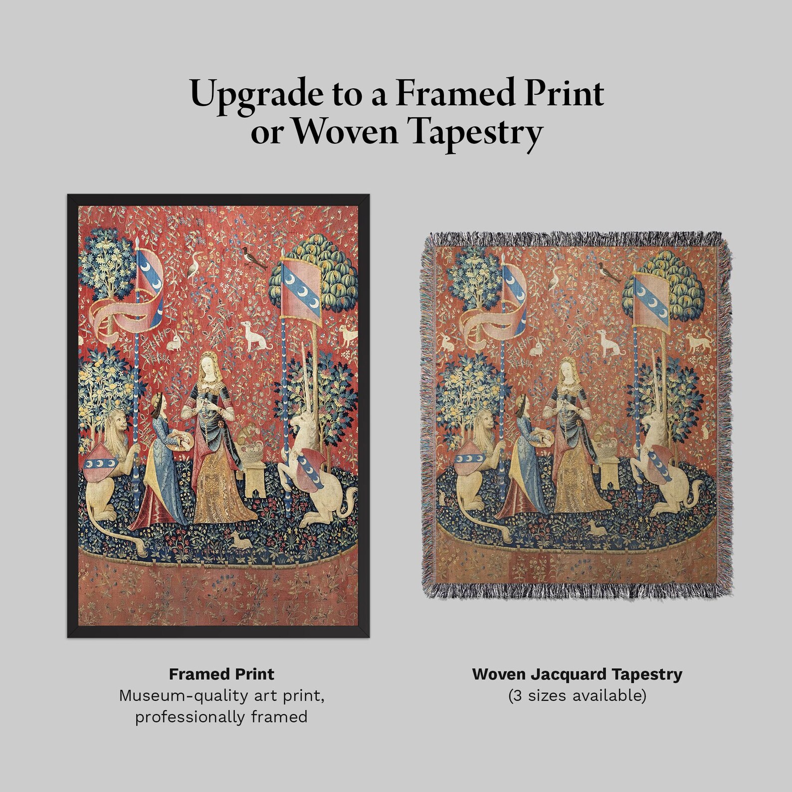 Lady and the Unicorn Digital Download – the Smell Medieval Tapestry Art ...
