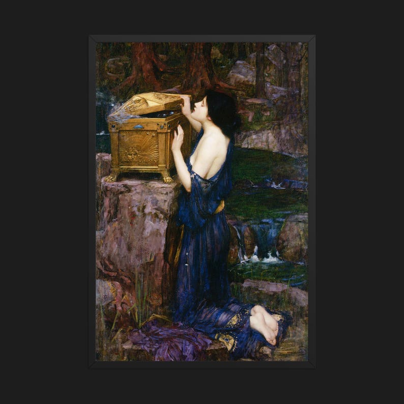 Pandora – Printable Classical Art Download - Etsy