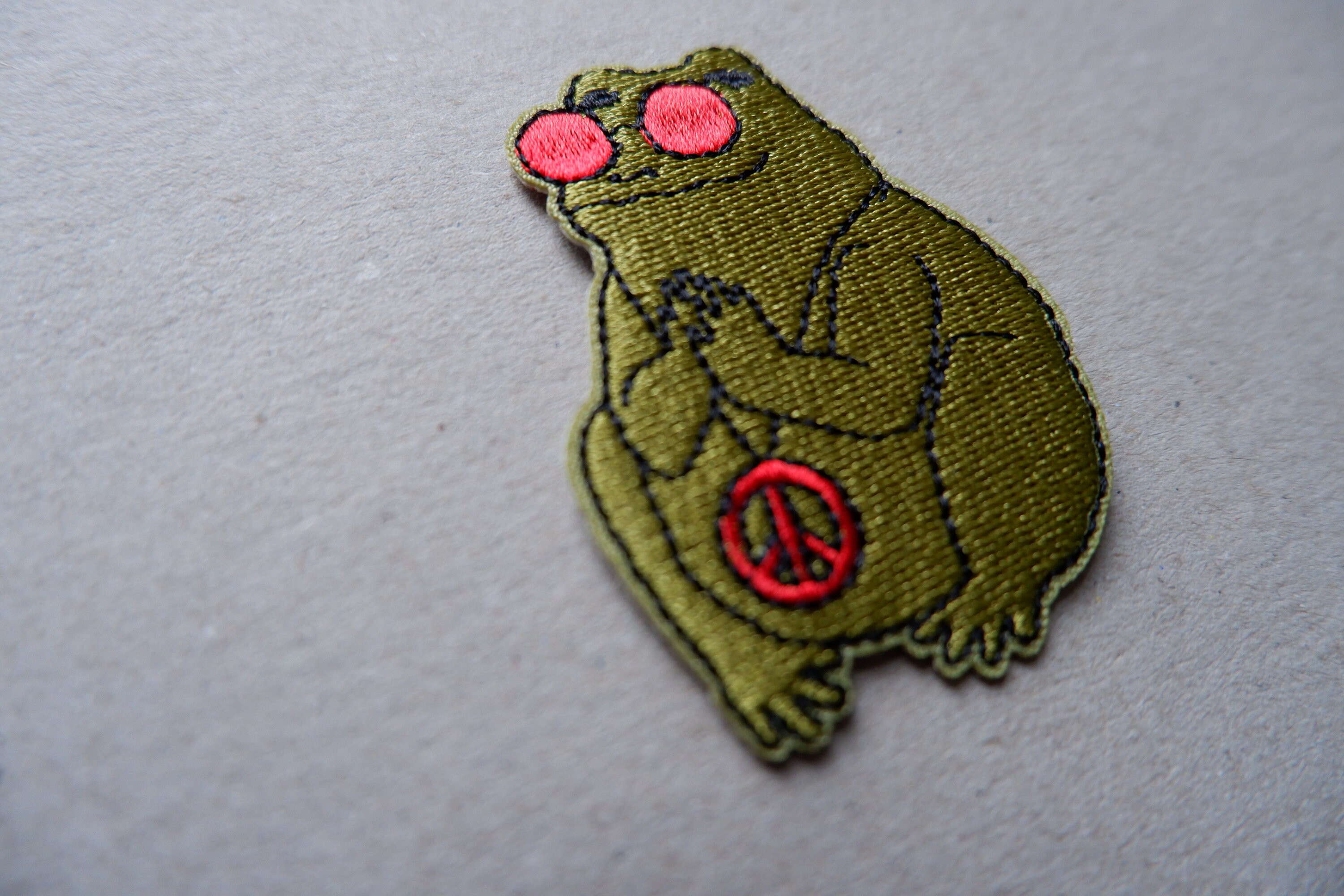 Peach Frog Iron-on Patch Hippie Meme Funny Kawaii Rare Unique - Etsy