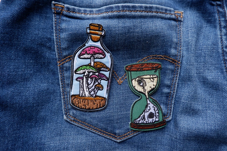 Goth Patch Pack Creepy Cute Science Mushroom Patches Set of Two Emo ...