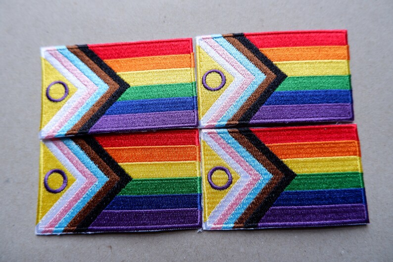 Pride Patch Flag Iron on Asexual Bi Trans Bisexual LQBTQ Non Binary Gay Rainbow Fabric Clothing ...