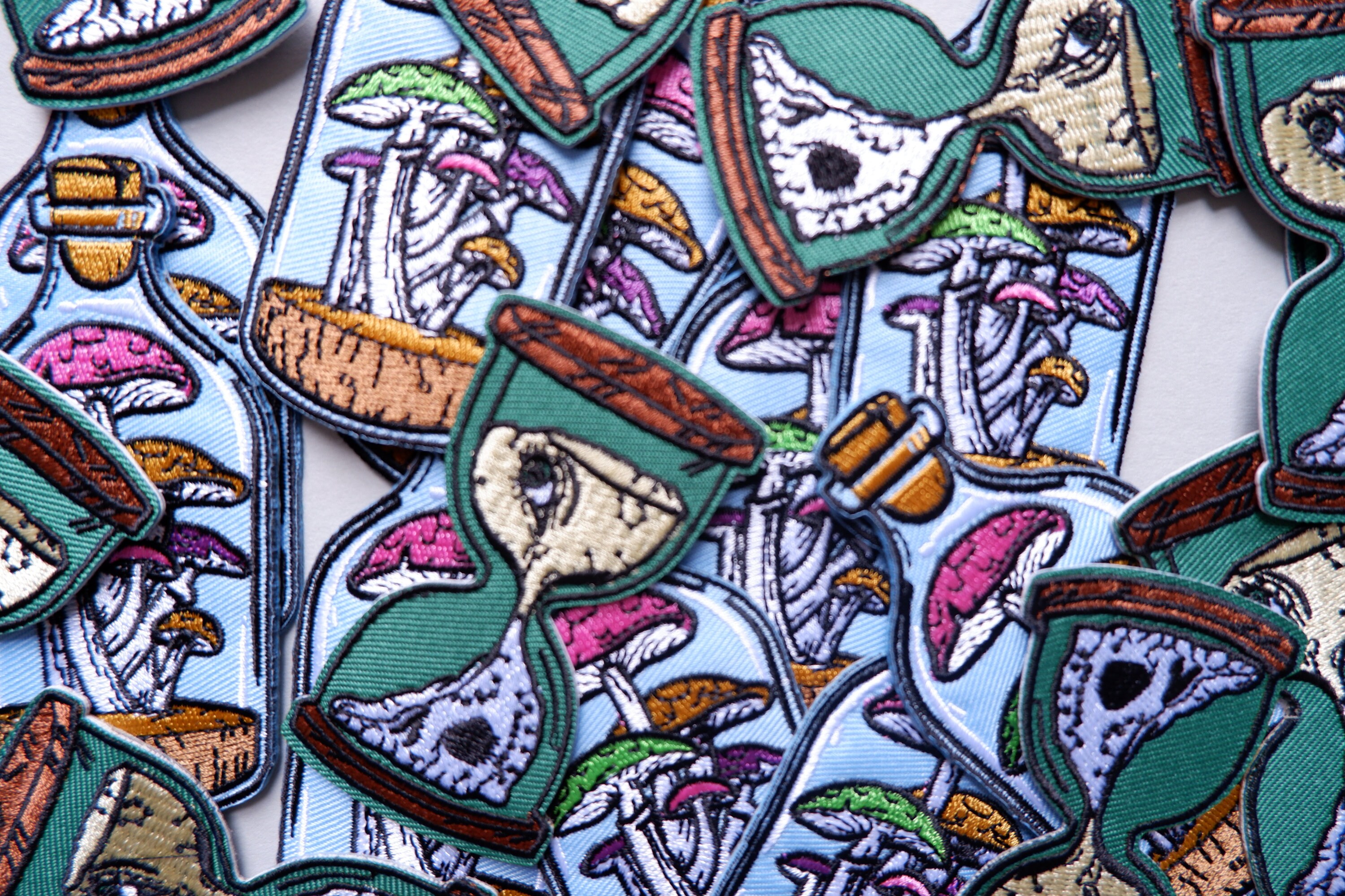 Goth Patch Pack Creepy Cute Science Mushroom Patches Set of Two Emo ...