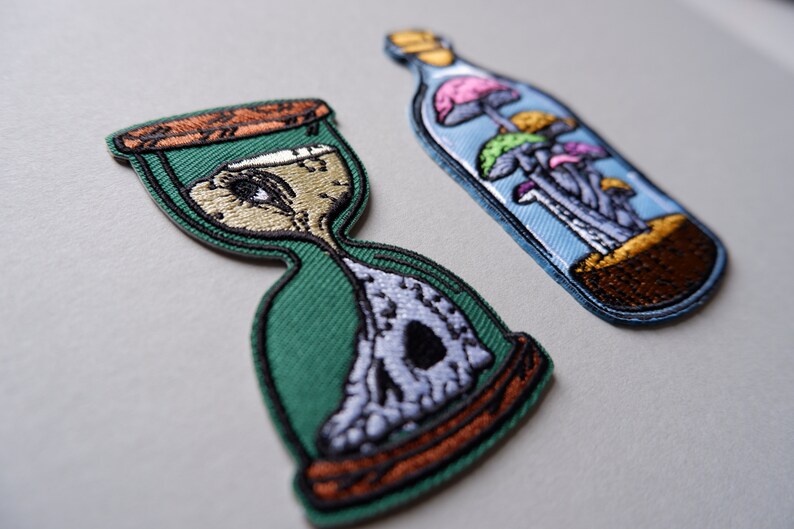 Goth Patch Pack Creepy Cute Science Mushroom Patches Set of Two Emo ...