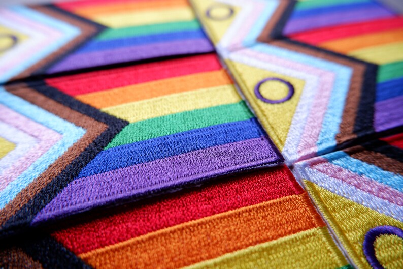 Pride Patch Flag Iron on Asexual Bi Trans Bisexual LQBTQ Non Binary Gay Rainbow Fabric Clothing ...