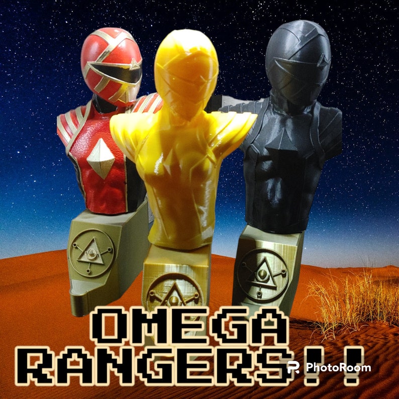 Power Rangers 3d Printed Bust-omega RANGERS - Etsy