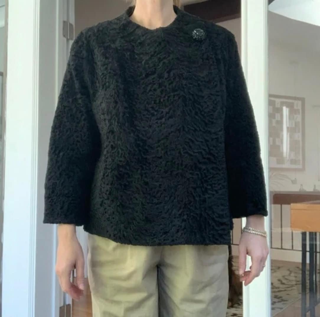 Beautiful 1940s Vintage Persian Lamb Swing Coat | Henry Berk, Inc ...