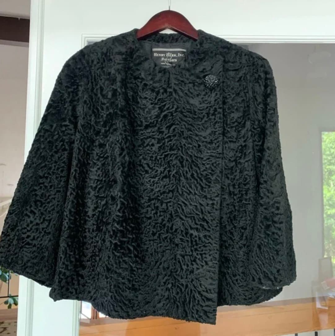 1940s Vintage Persian Lamb Swing Coat - Henry Berk Furriers - Etsy