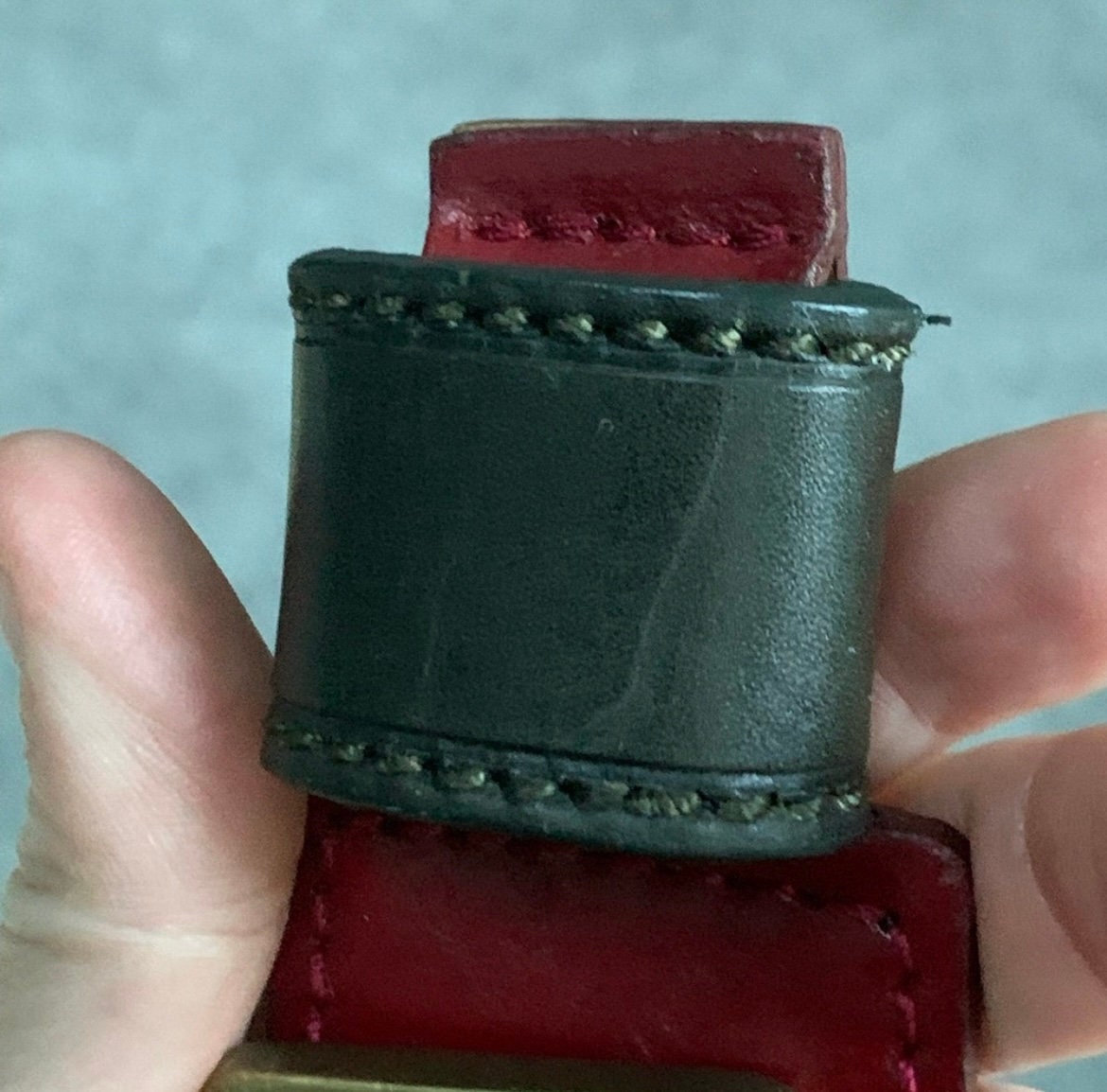 Vintage Carlisle Green & Burgundy Leather Belt - Etsy