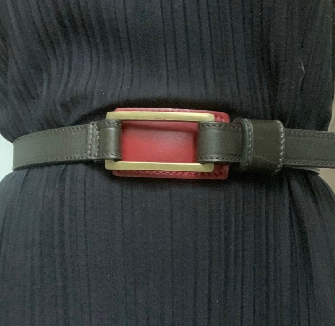 Vintage Carlisle Green & Burgundy Leather Belt - Etsy