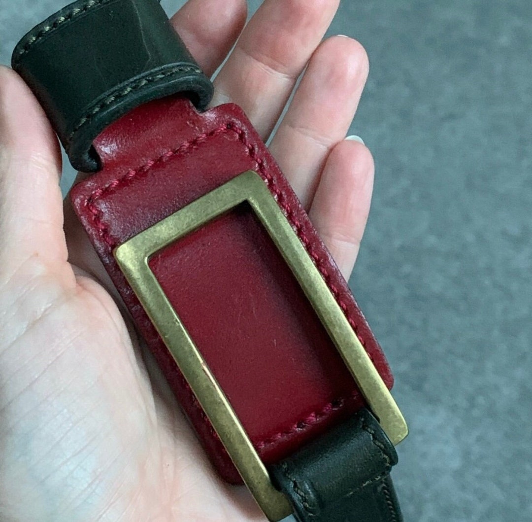 Vintage Carlisle Green & Burgundy Leather Belt - Etsy