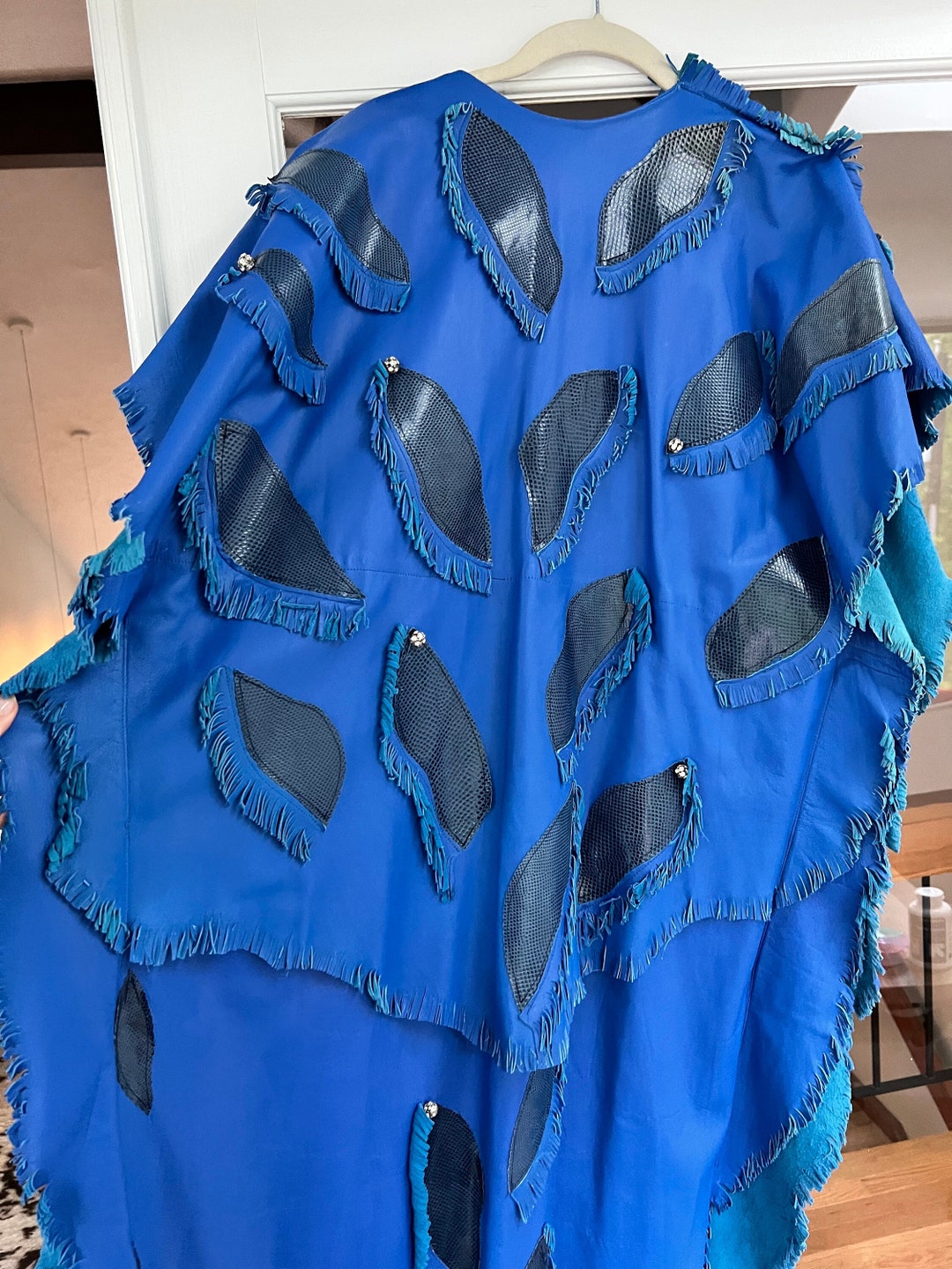 RARE Vintage Laise Adzer Leather Fringe Maxi Vest/coat | 80s - Etsy