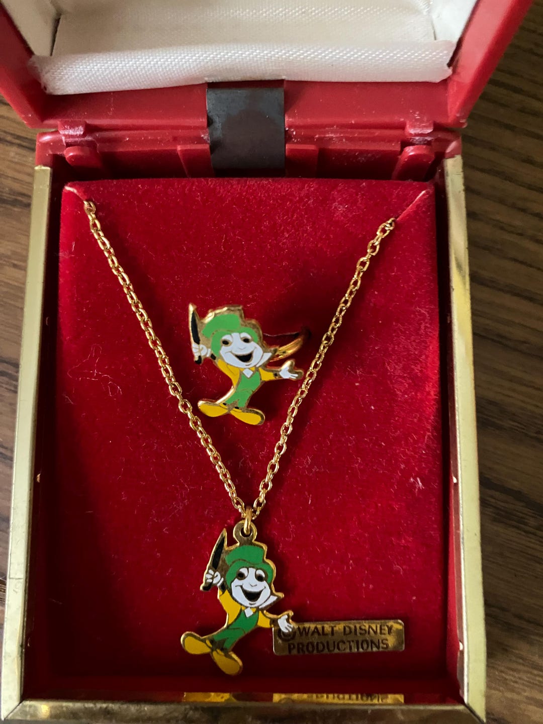 Jiminy Cricket Childrens Necklace and Ring Set, Vintage Disney - Etsy