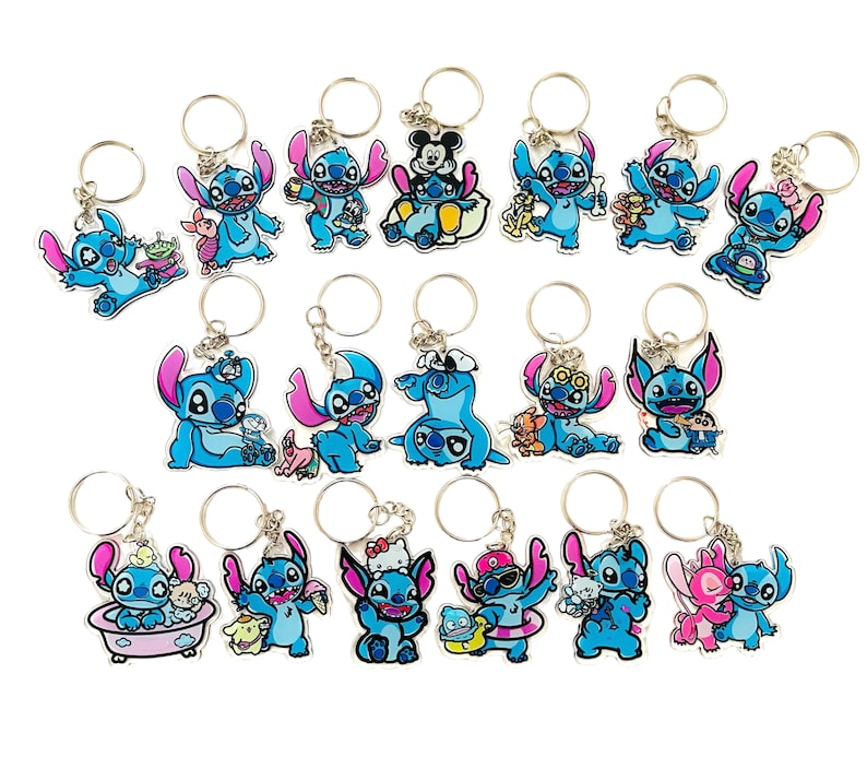 Kawaii Stitch Acrylic Keychains - Etsy
