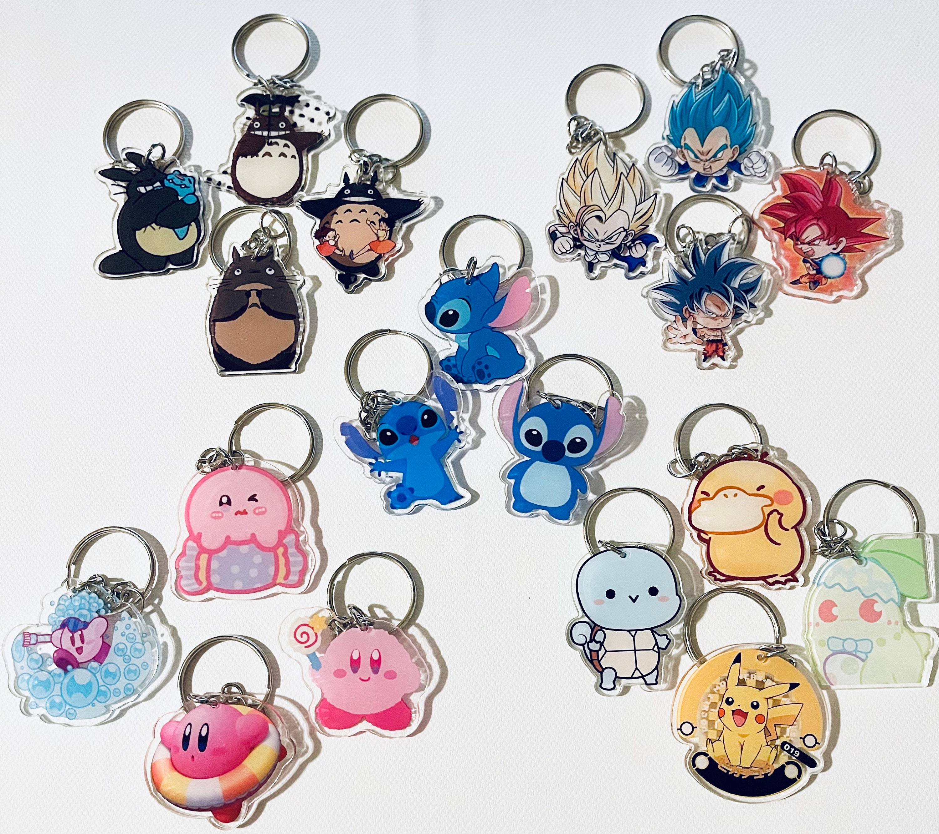 Cute Cartoon Acrylic Keychains (1.5 Inch Clear Acrylic) - Etsy
