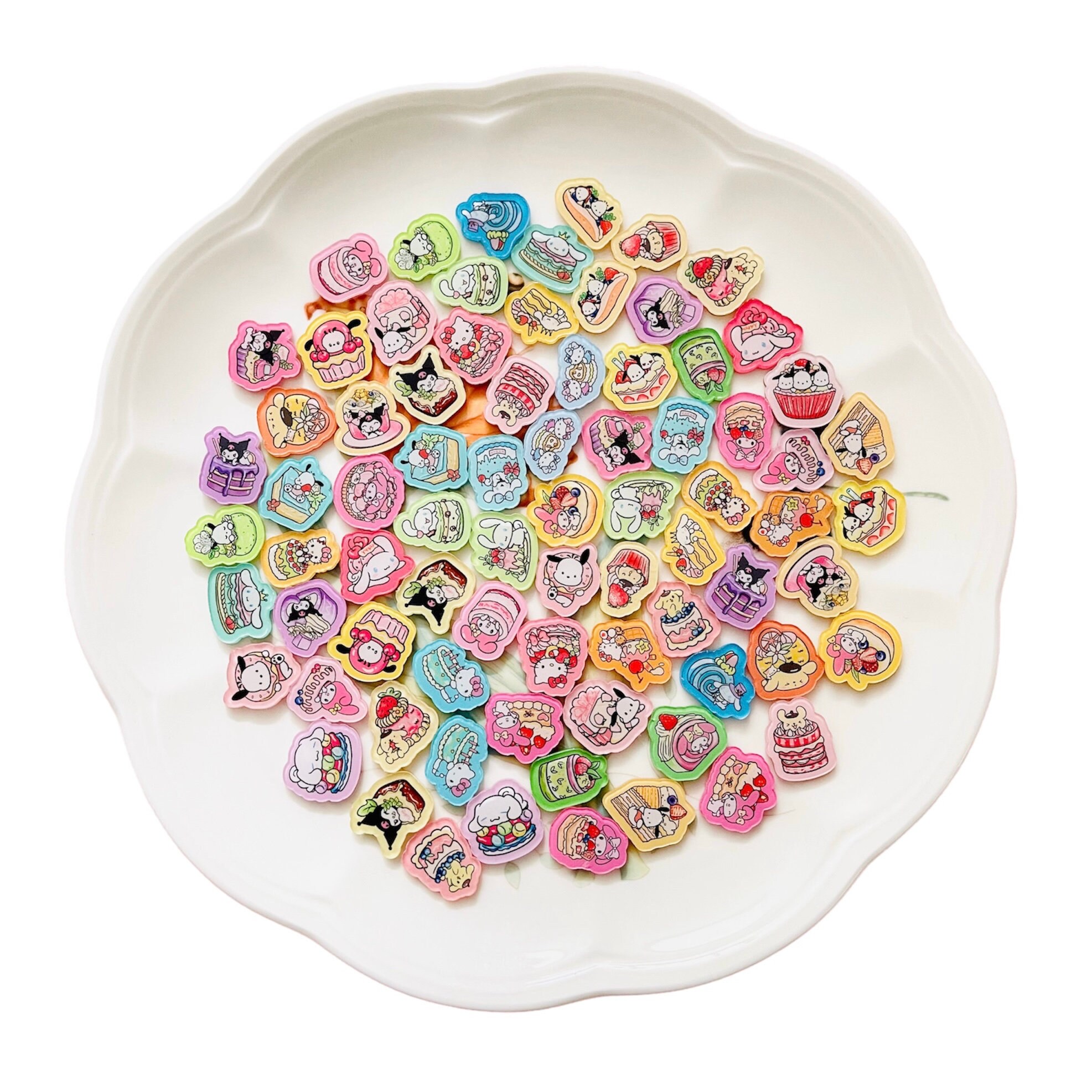 2cm Kawaii Cartoon Acrylic Charms 25pcs per Pack - Etsy