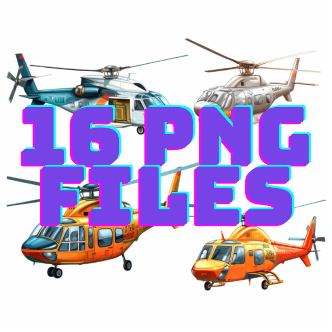 Helicopters Clipart Aircraft Clipart Digital Download - Etsy