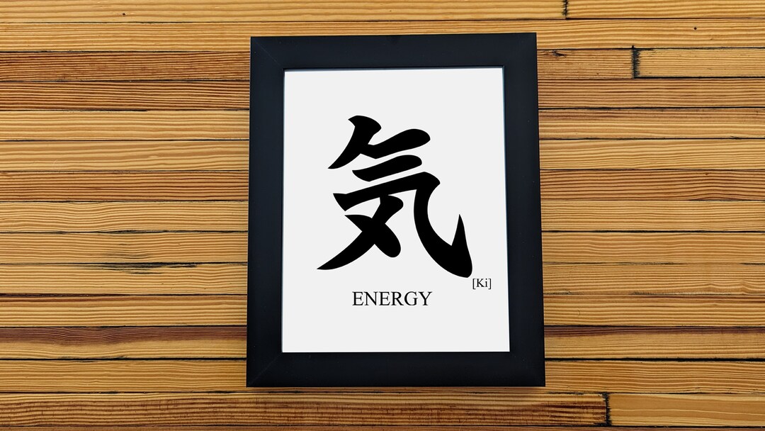 Japanese Calligraphy Energy Kanji Decor Print for Your Home Instant ...