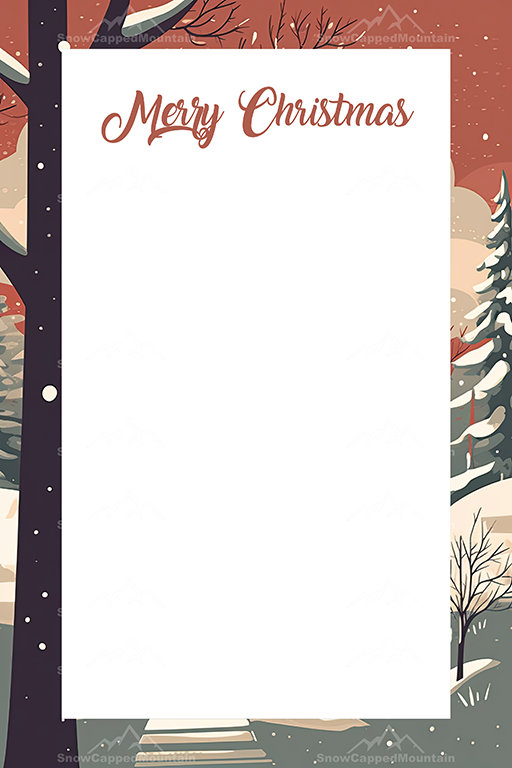 Christmas Card Digital Print Merry Christmas - Etsy