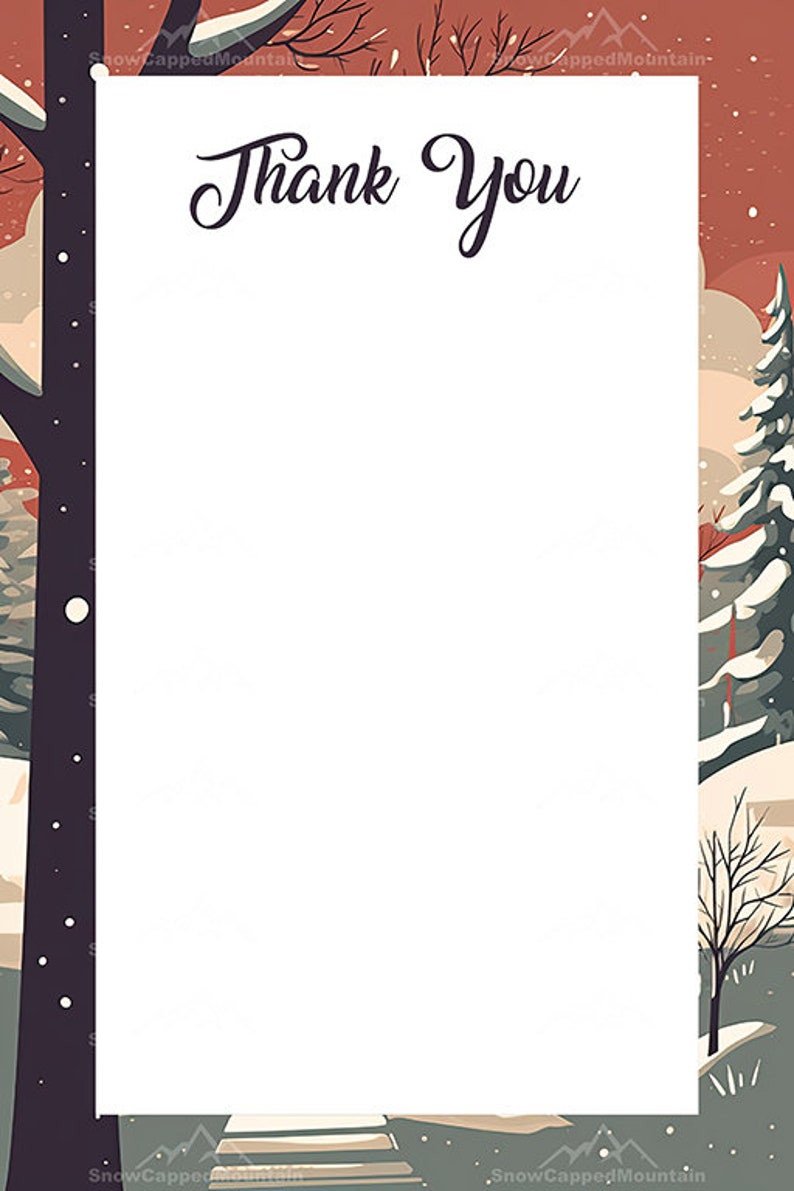 Christmas Thank You Card Digital Print - Etsy