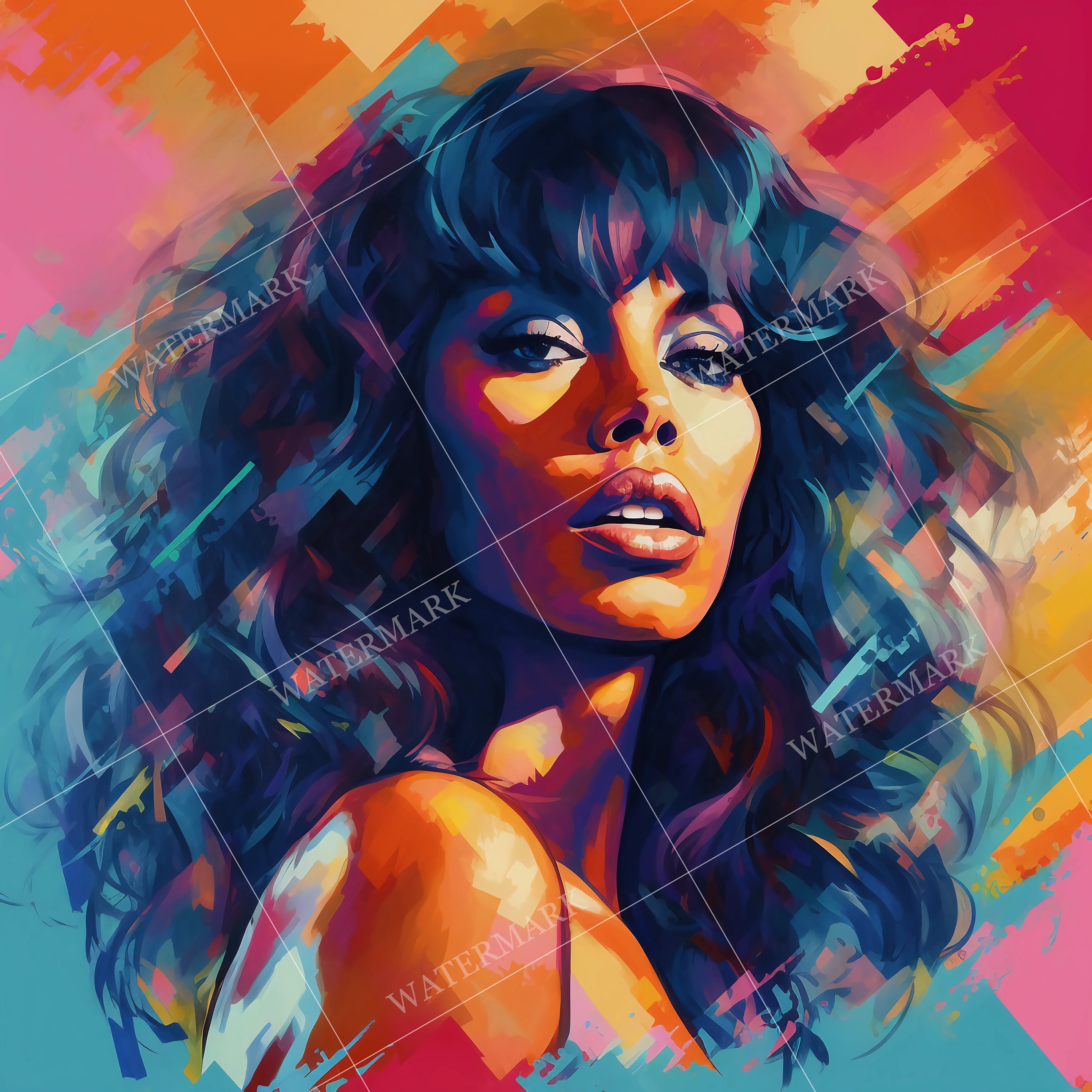 Disco Diva Donna Summer: Pop Art Portrait Perfect for Funky Frames, T ...