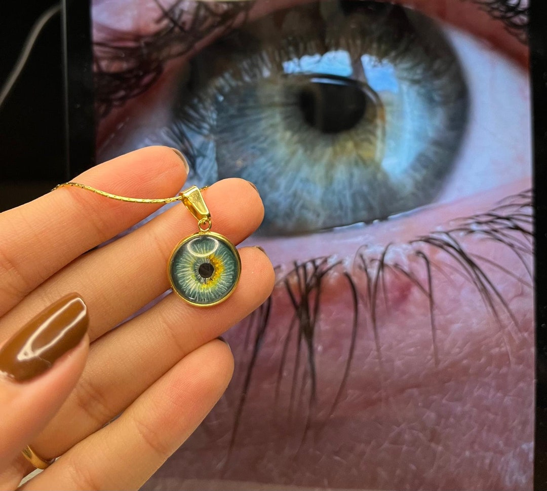 IRIS PENDANT Hand Painted Custom Eye Pendant, Custom Eye Pendant ...