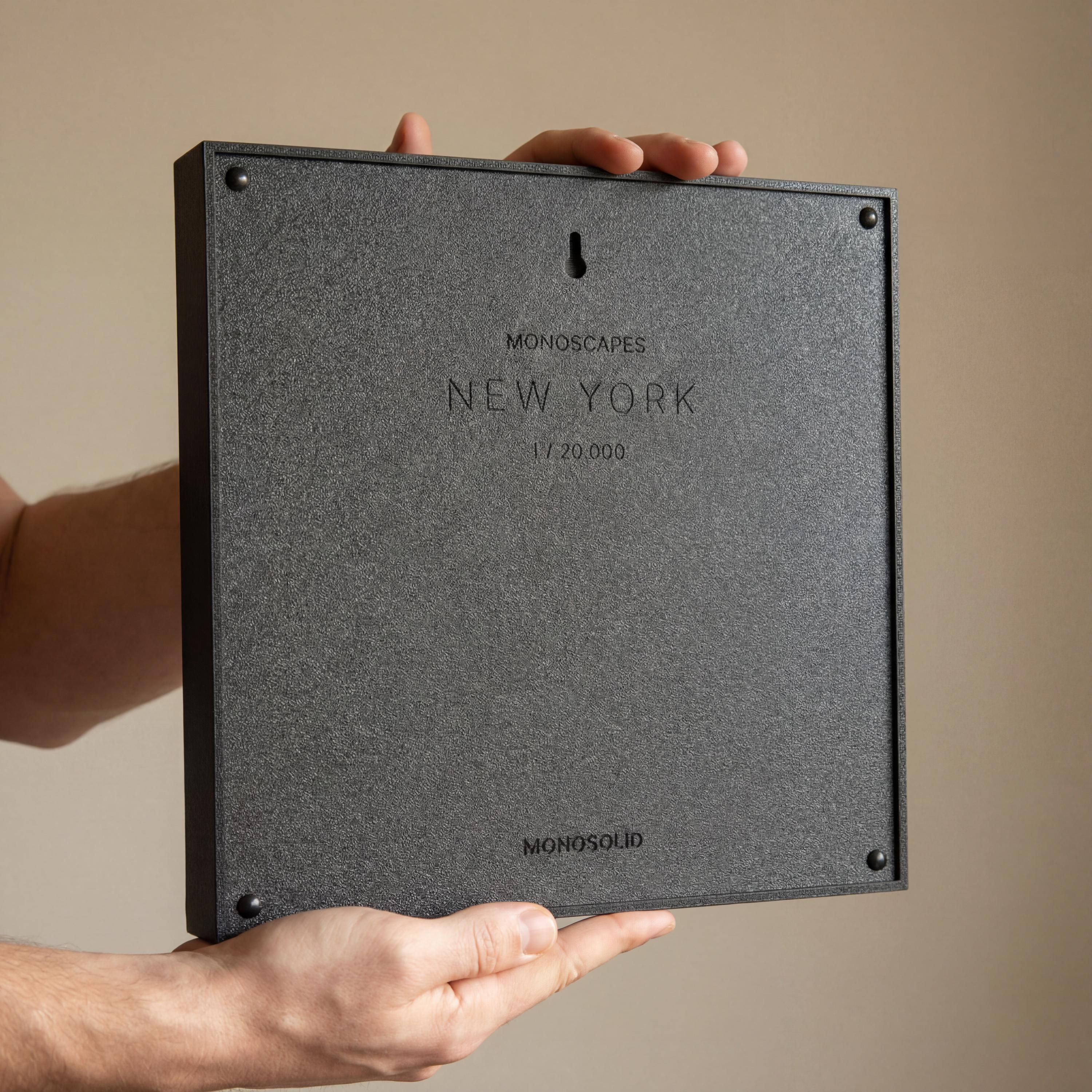 New York 3D Relief City Map (1:20,000) – Minimal Cityscape Wall Art ...