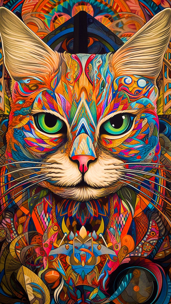 Trippy Cat Backgrounds