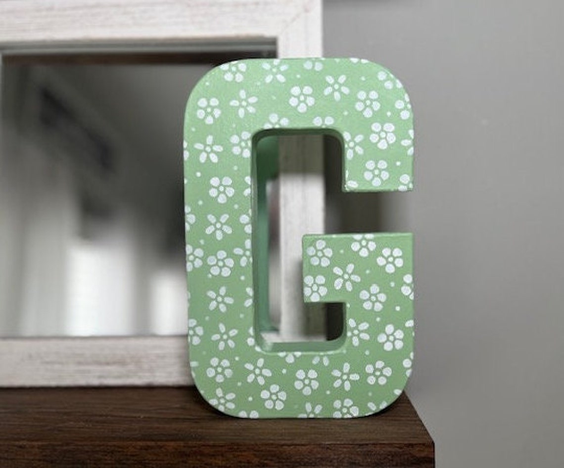 Chunky 8 1/4" Initial Letter "g" Shelf Sitter, Chunky Cardboard Letter ...