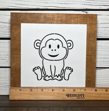 Monkey Home Decor, Safari Animal Wall Art, Nursery Home Decor, Neutral ...