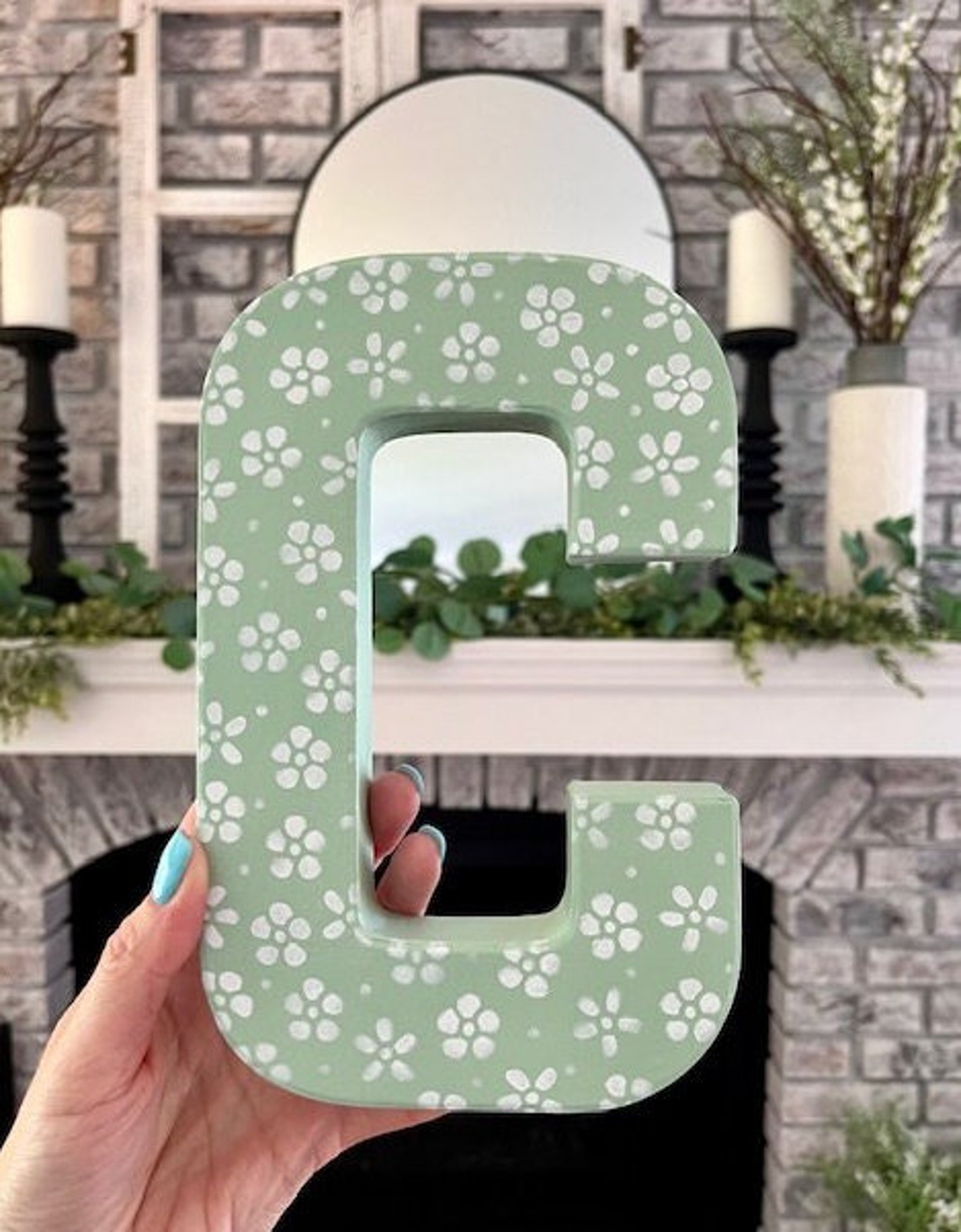 Chunky 8 1/4" Initial Letter "c" Shelf Sitter, Chunky Cardboard Letter ...