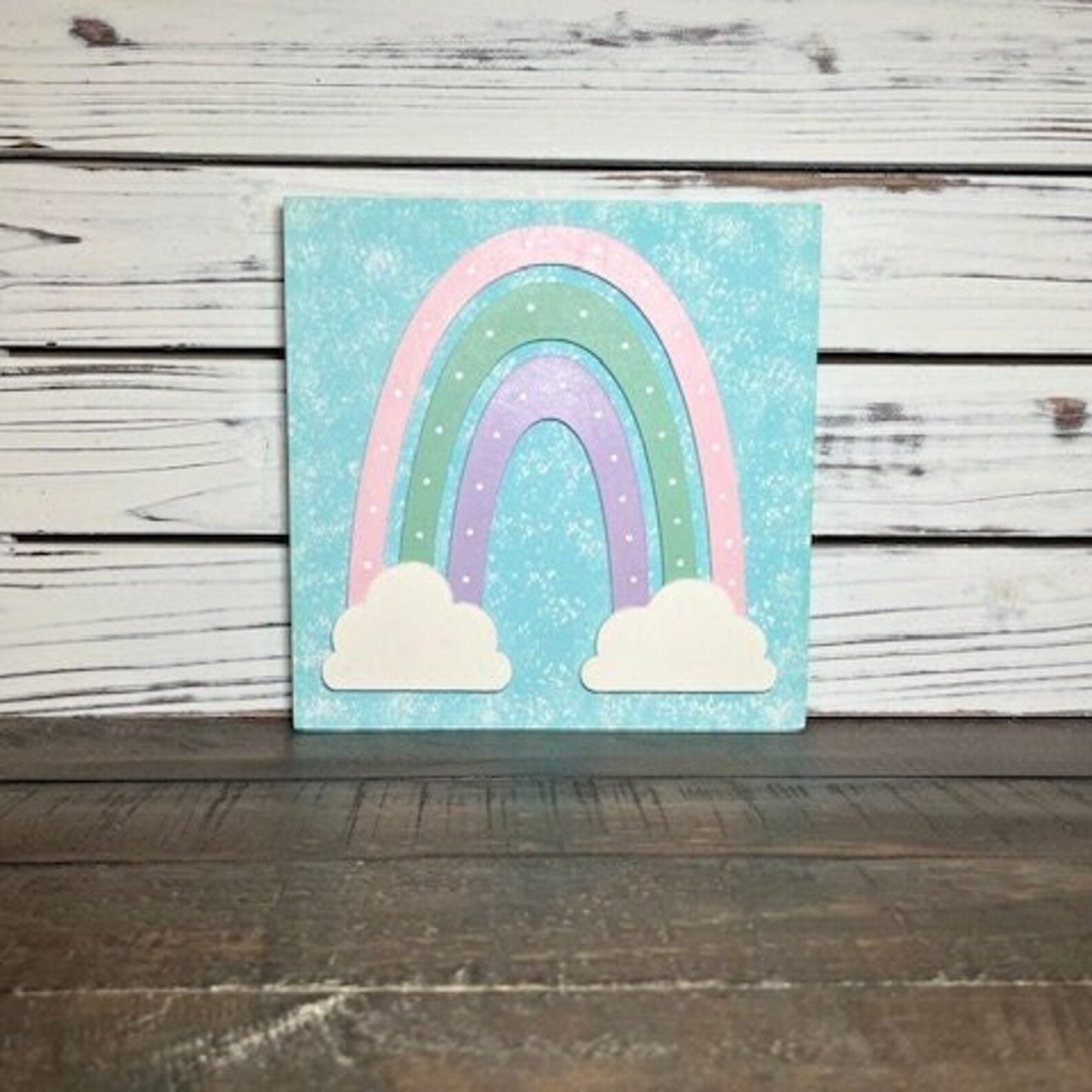 Rainbow Wall Art, Rainbow Home Decor, Summer Home Decor, 8"x8" Wood ...