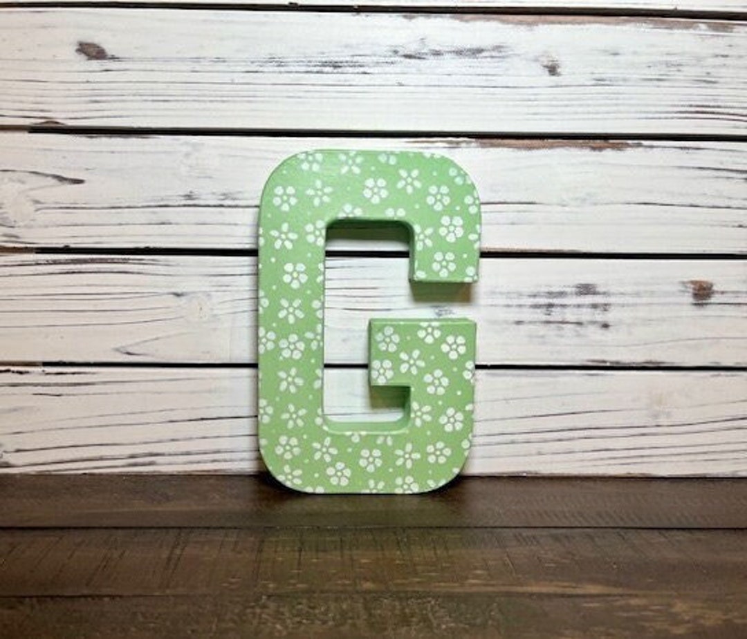Chunky 8 1/4" Initial Letter "g" Shelf Sitter, Chunky Cardboard Letter ...