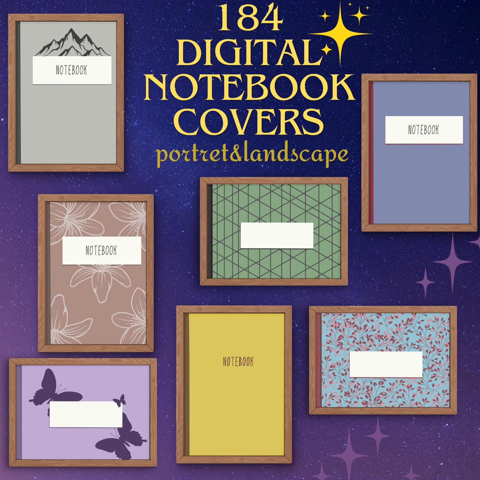 184 Aesthetic Digital Notebook Covers for Goodnotes & Pdf-supported ...