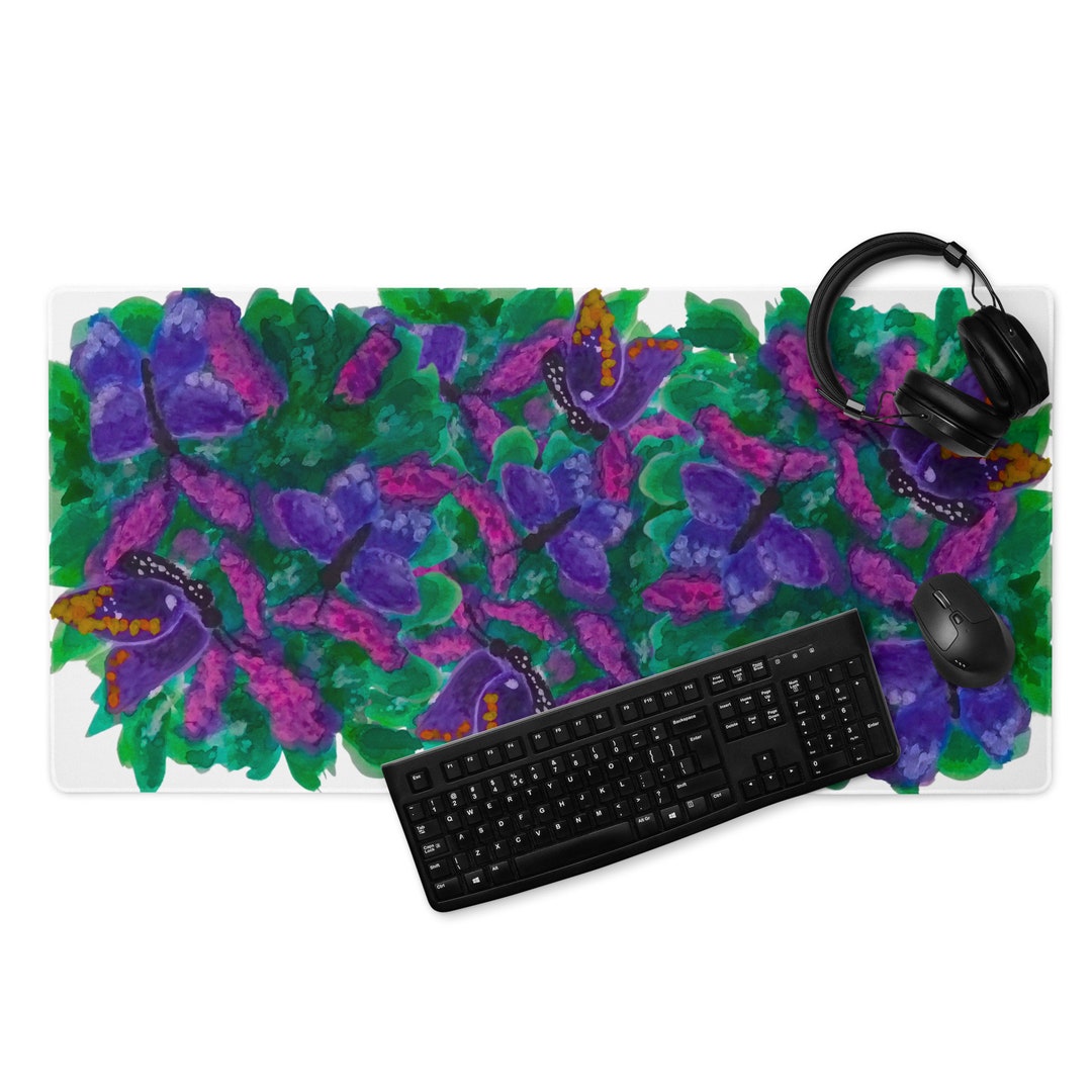 Butterfly Gaming Mousepad,aesthetic Mousepad,floral Mousepad,girly ...