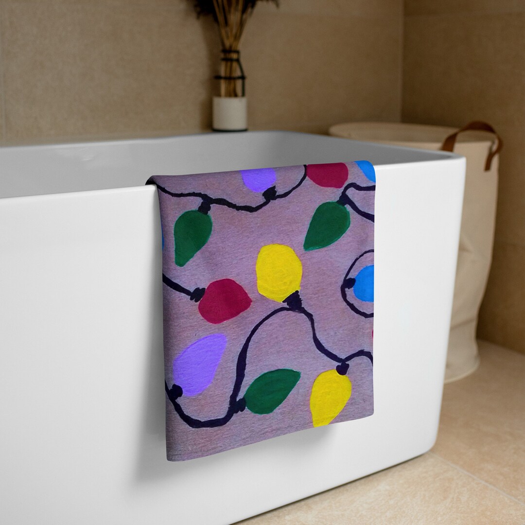 Holiday Lights Towel,fall Towels,holiday Towels,housewares,holiday ...