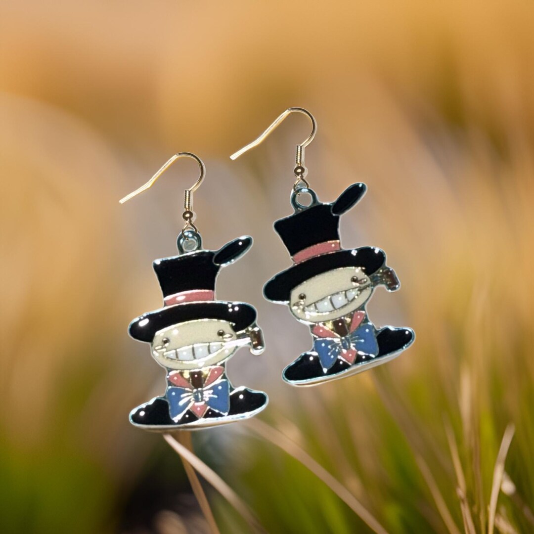 Studio Ghibli Scarecrow Howls Moving Castle Dangle Earrings - Etsy
