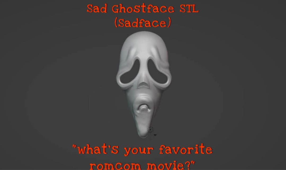 Ghost Face (sad Face) STL File - Etsy