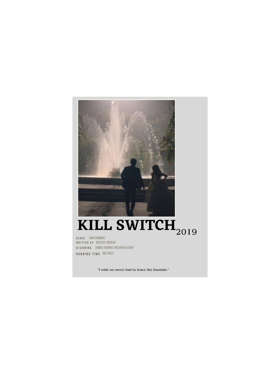 Aesthetic Kill Switch Movie Poster - Etsy
