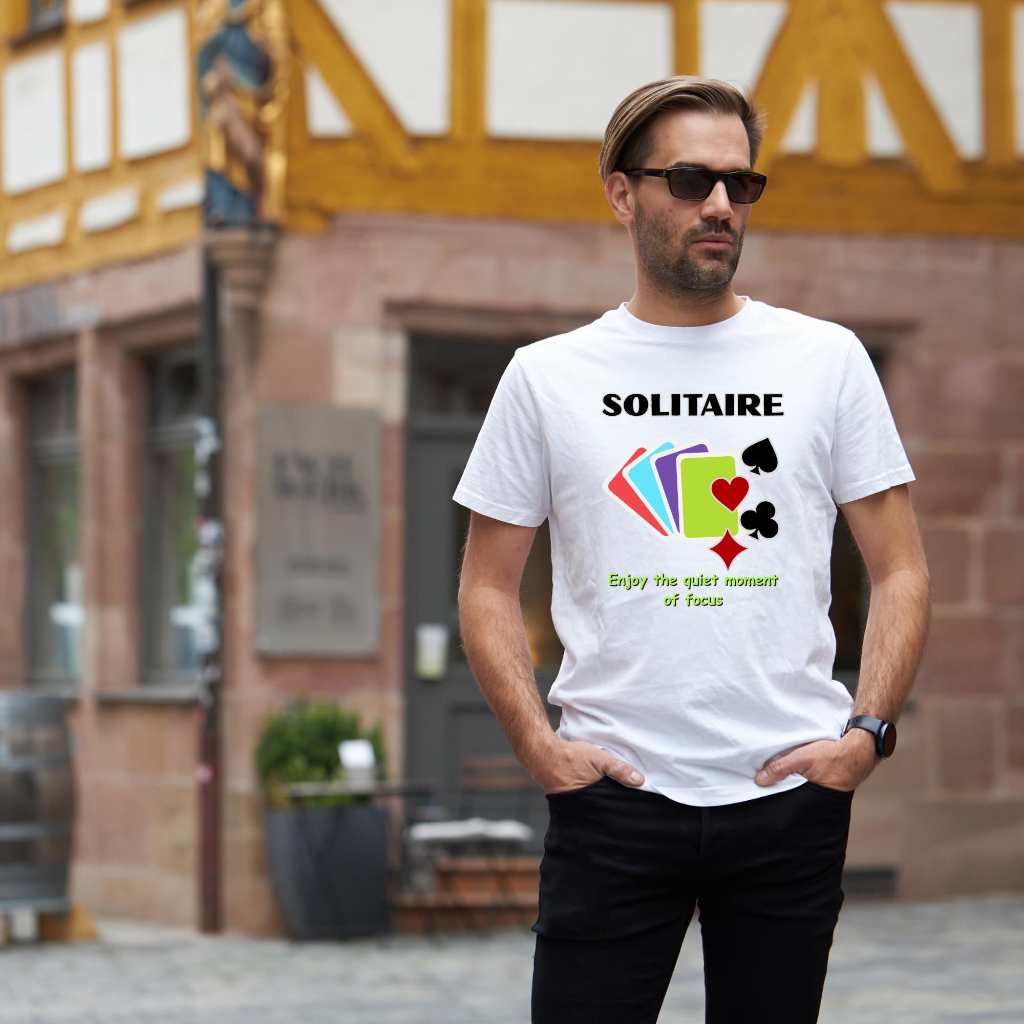 Solitaire Cards Graphic T-shirt | Playing Cards, Hearts & Clubs, Calm ...