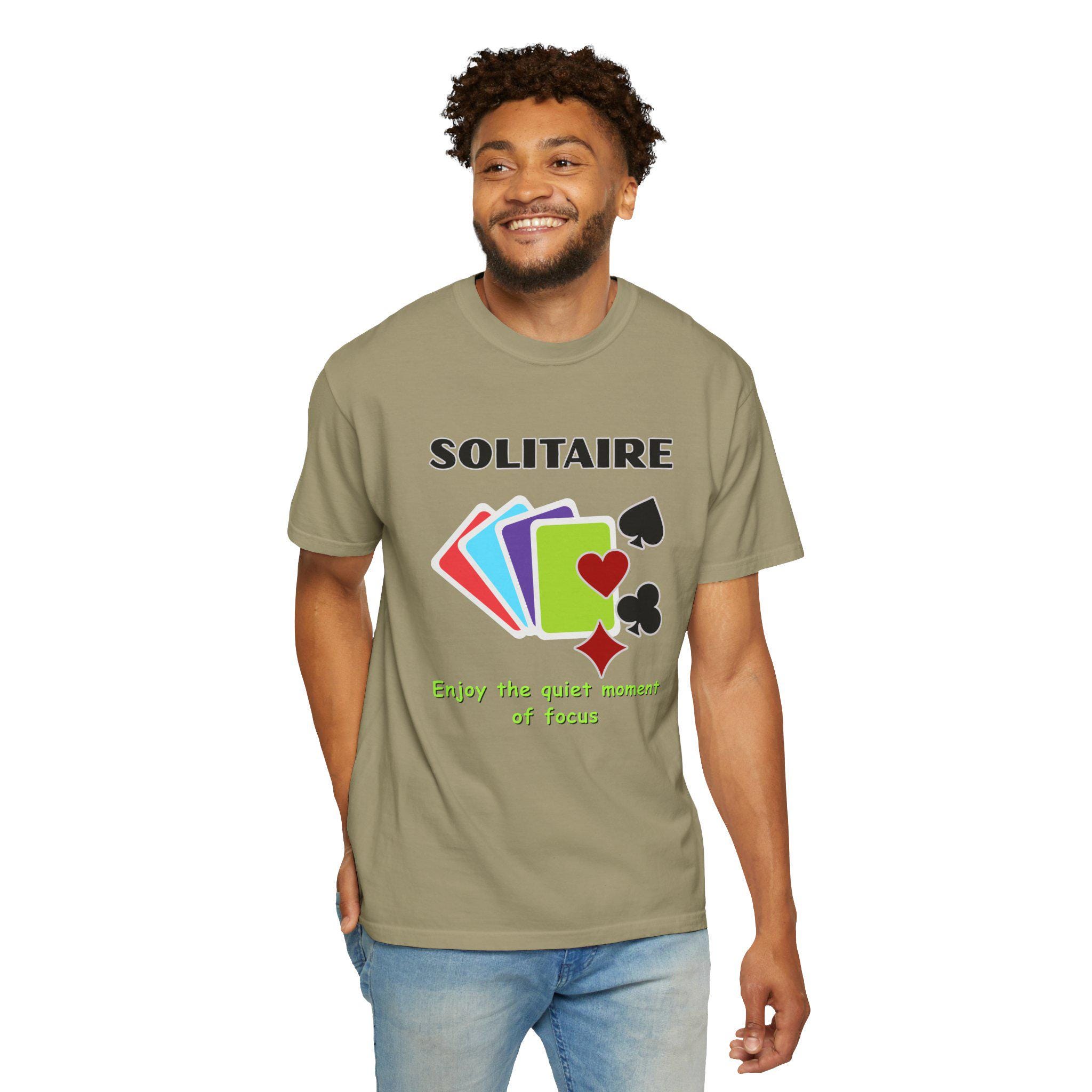 Solitaire Cards Graphic T-shirt | Playing Cards, Hearts & Clubs, Calm ...