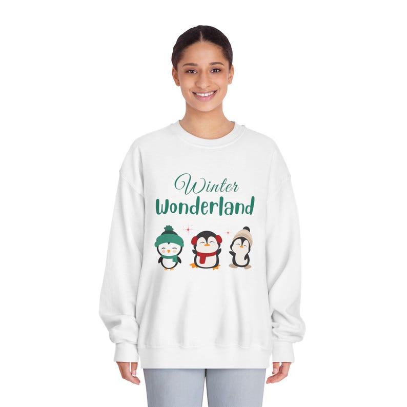 Winter Wonderland Penguin Sweatshirt: Unisex Holiday Crewneck ...