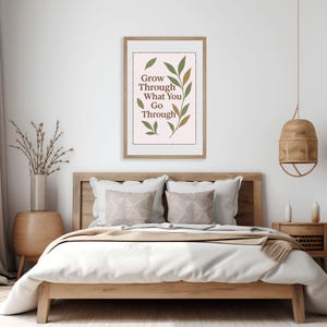 Grow Through What You Go Through – Boho Fall Quote Wall Art (digital ...