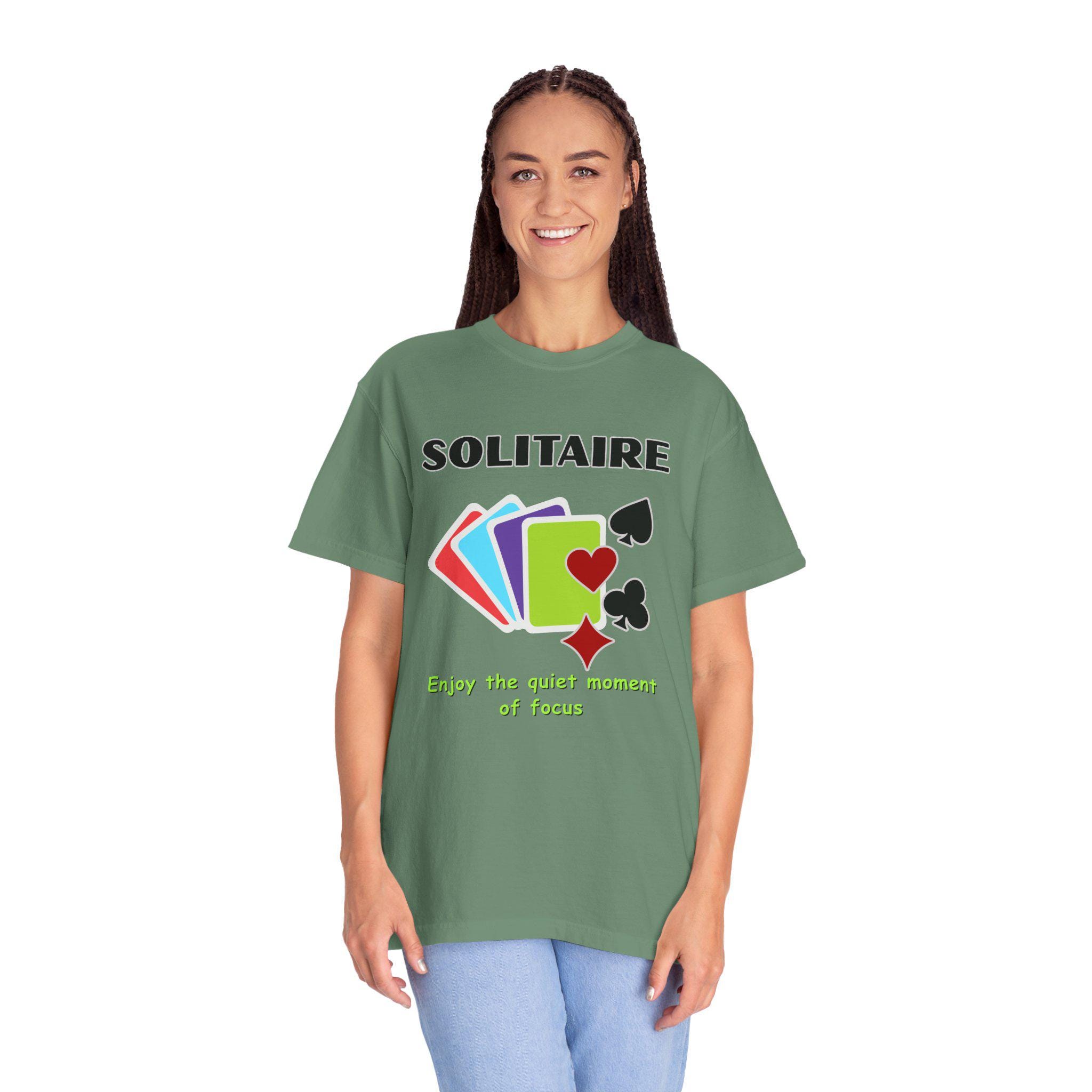 Solitaire Cards Graphic T-shirt | Playing Cards, Hearts & Clubs, Calm ...