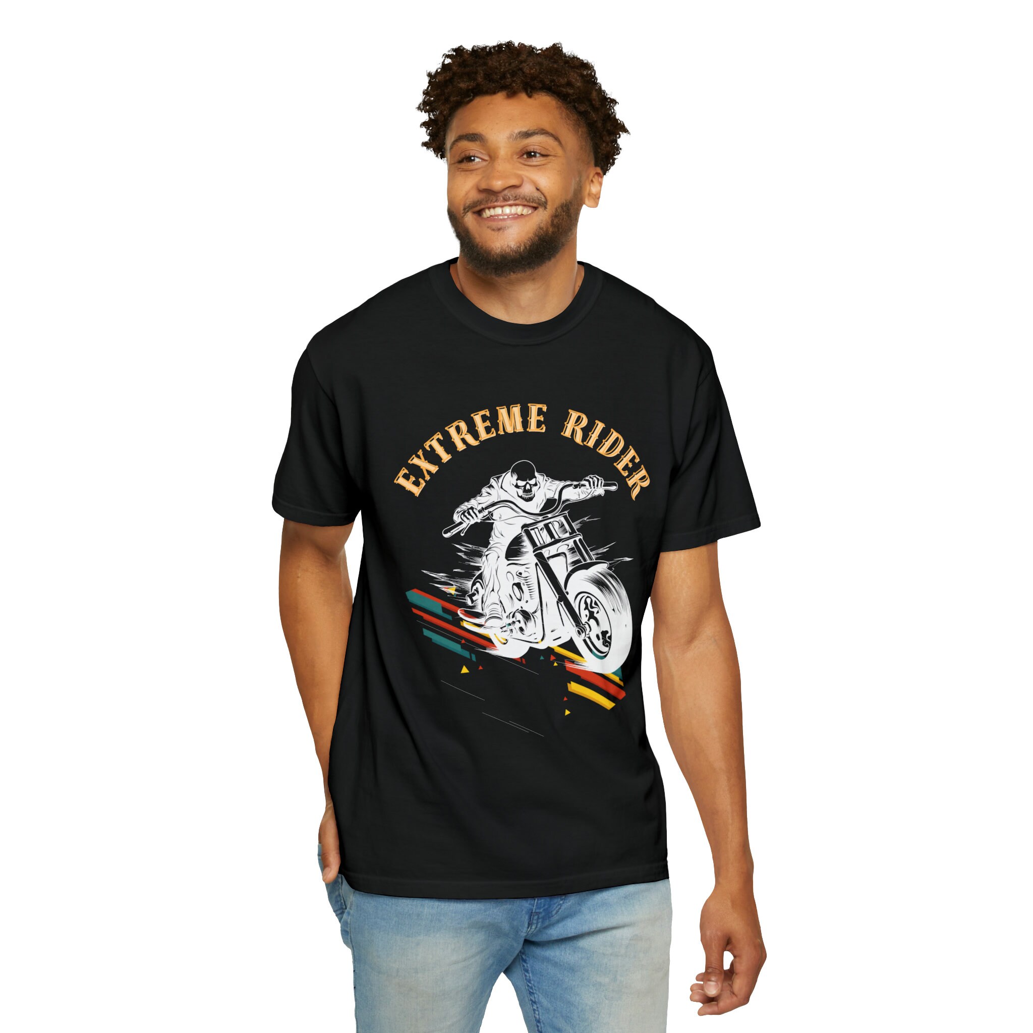 Extreme Rider Unisex Garment-dyed T Shirt Fast and Furious Motorcycle ...