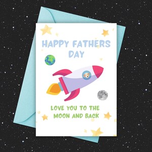 Funny Space Father's Day Card for a Special Dad From, Son, Daughter ...