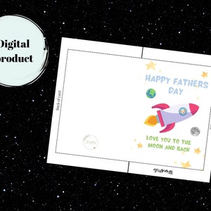Funny Space Father's Day Card for a Special Dad From, Son, Daughter ...
