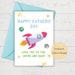 Funny Space Father's Day Card for a Special Dad From, Son, Daughter ...