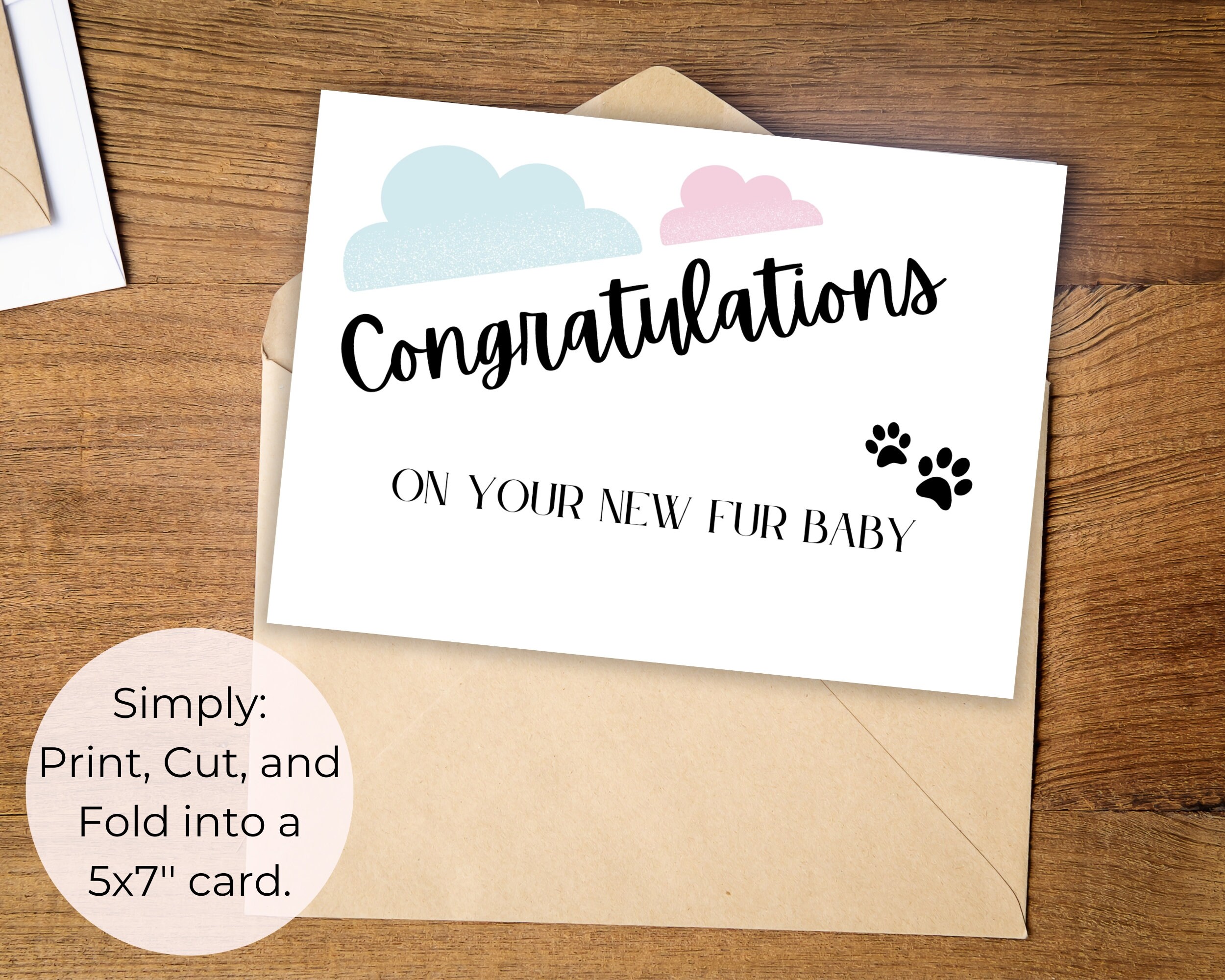 Congratulations Card for New Puppy Card for New Pet Parents Printable ...