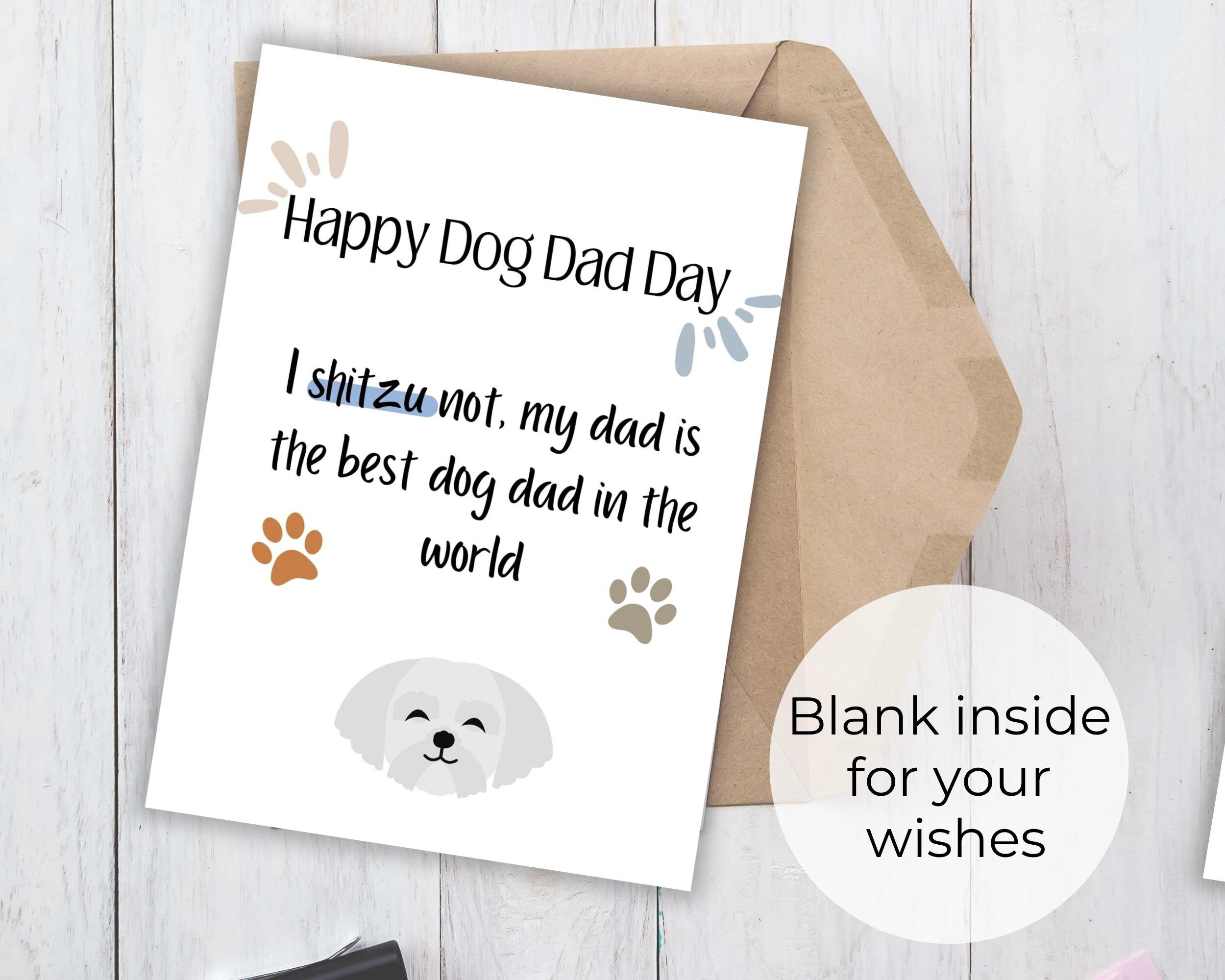 Funny Fathers Day Card From the Dog Dad Card Funny Printable 5x7 ...