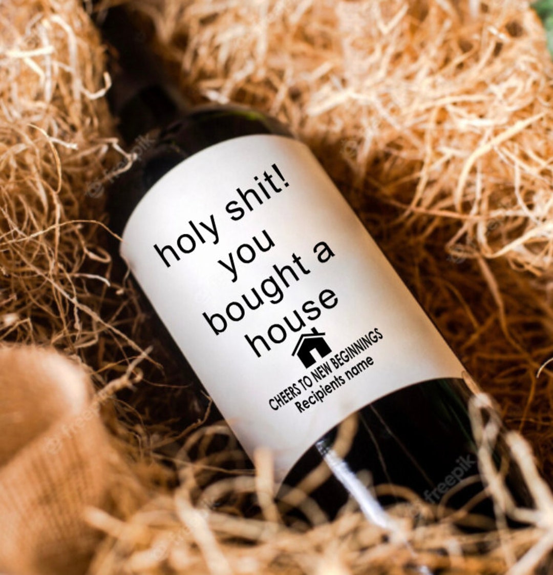 New House Wine Label New Home Wine Label Housewarming Gift New Home ...